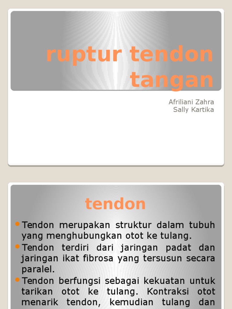 Ruptur Tendon Flexor Extensor | PDF