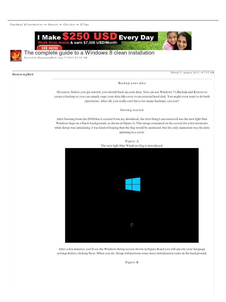 Windows 8 Clean Installation Guide | PDF | Windows 8 | Installation ...
