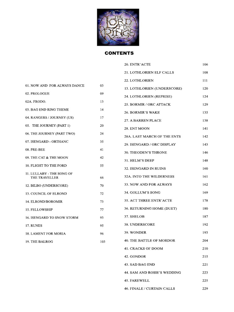 Lord of The Rings Score (London) | PDF | Art