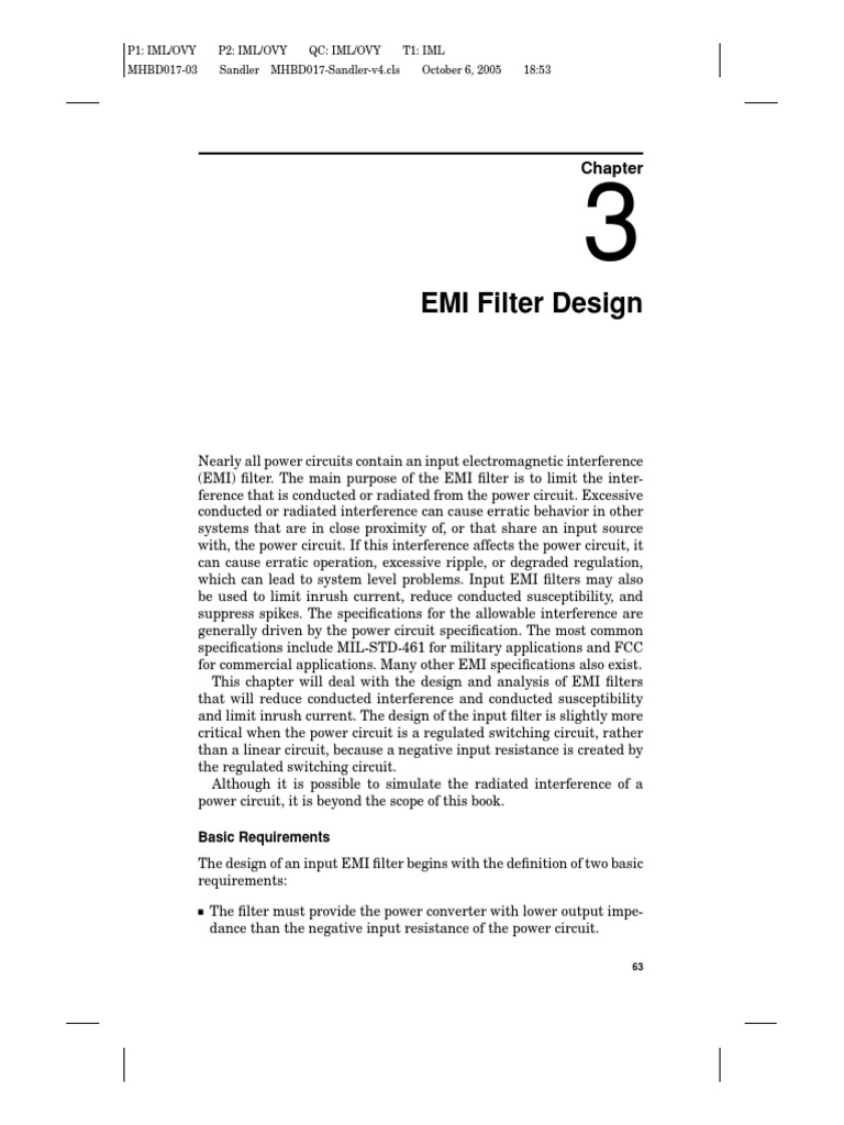 EMI Filter Design | PDF | Electromagnetic Interference | Electrical ...