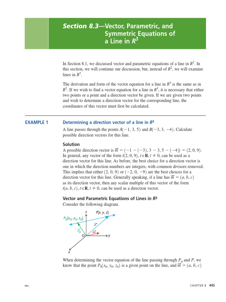 Lines in R3 | PDF | Line (Geometry) | Vector Space