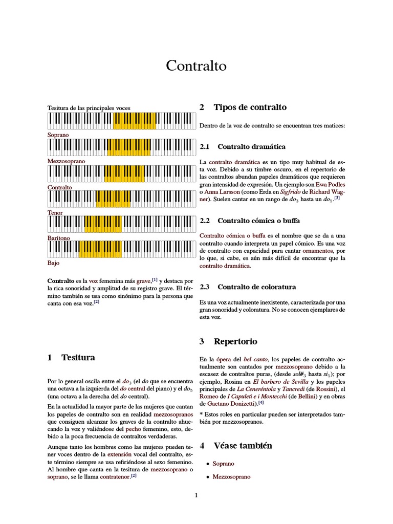 Contralto | Música vocal | Canto | Prueba gratuita de 30 días | Scribd