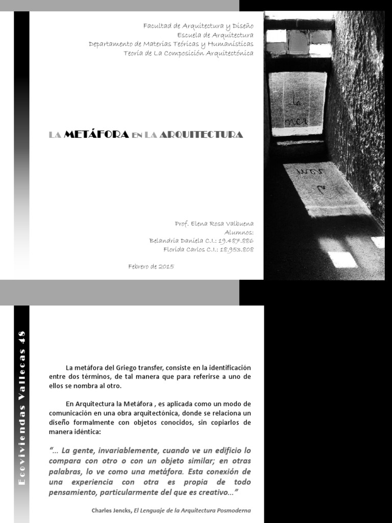 Metafora en La Arquitectura | PDF | Metáfora | Diseño