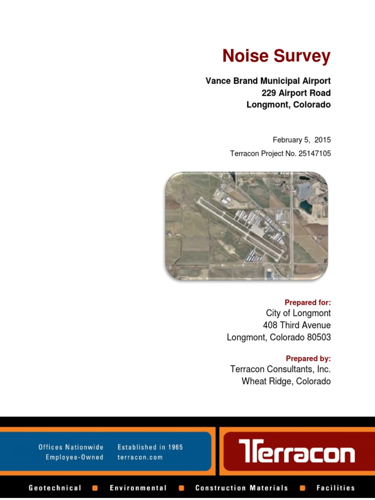 Terracon Longmont Airport Noise Report | PDF | Bandwidth (Signal ...