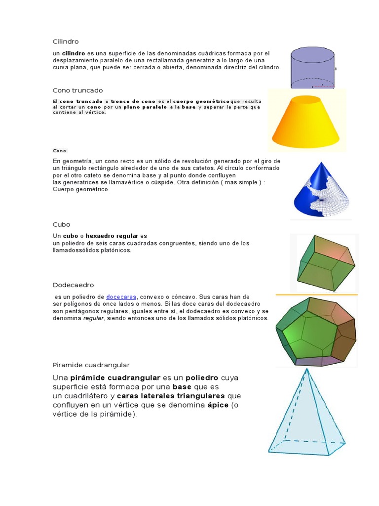 Cilindro, Cono Truncado | PDF