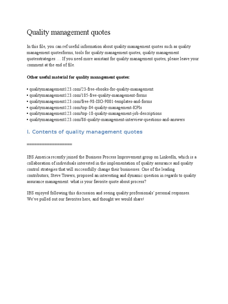 Essential Quality Management Quotes | PDF | Scatter Plot | Histogram