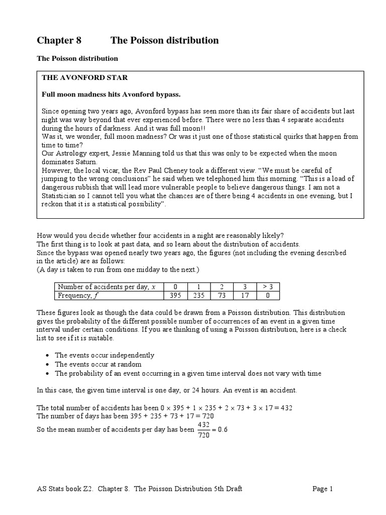 Poisson Distribution 8 PDF | PDF | Poisson Distribution | Teaching ...