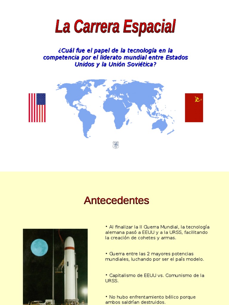Tecnología y Rivalidad EEUU-URSS | PDF | Carrera en el espacio | Unión ...