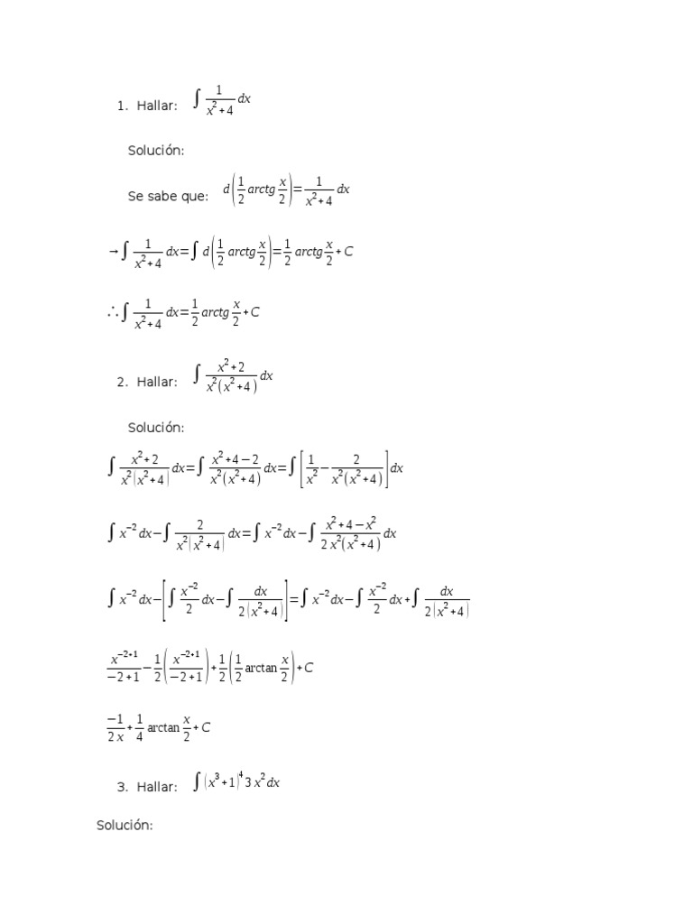 Integrales Resueltas: Guía Avanzada | PDF | Lógica difusa | Álgebra