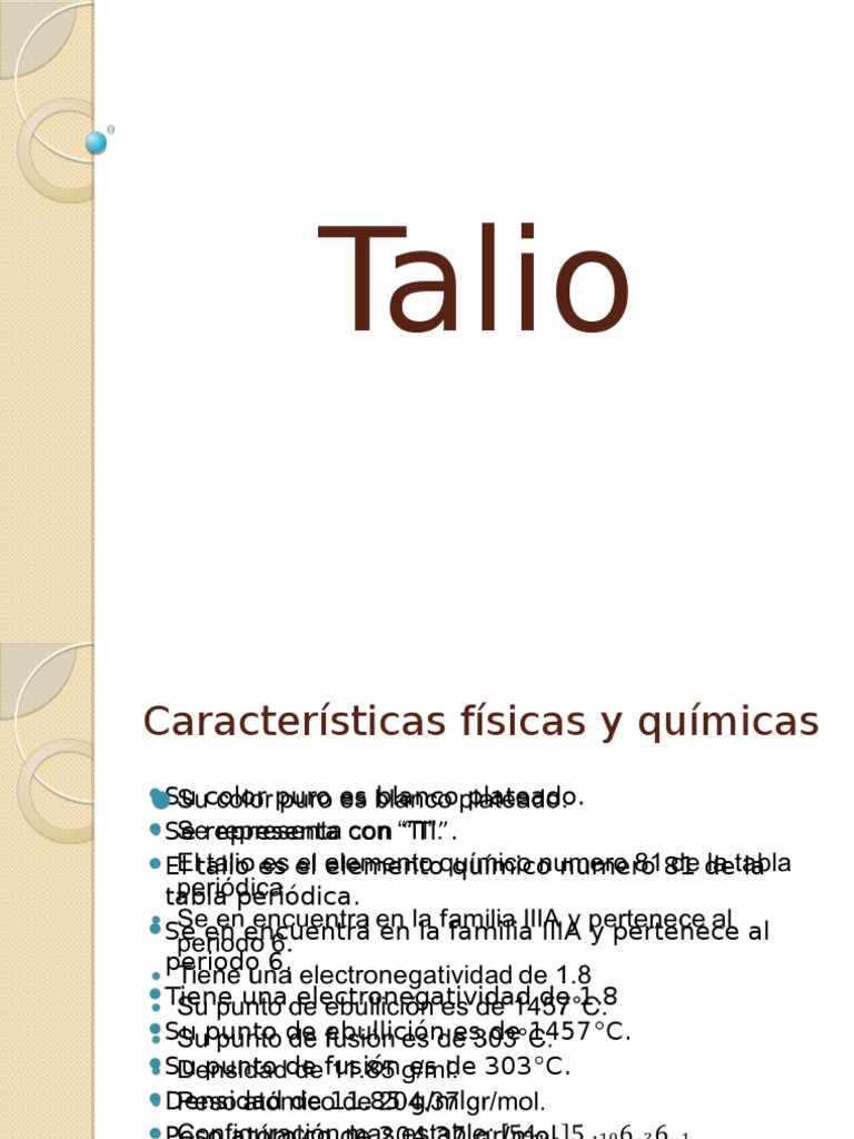 Talio | PDF | Ciencia y matemáticas