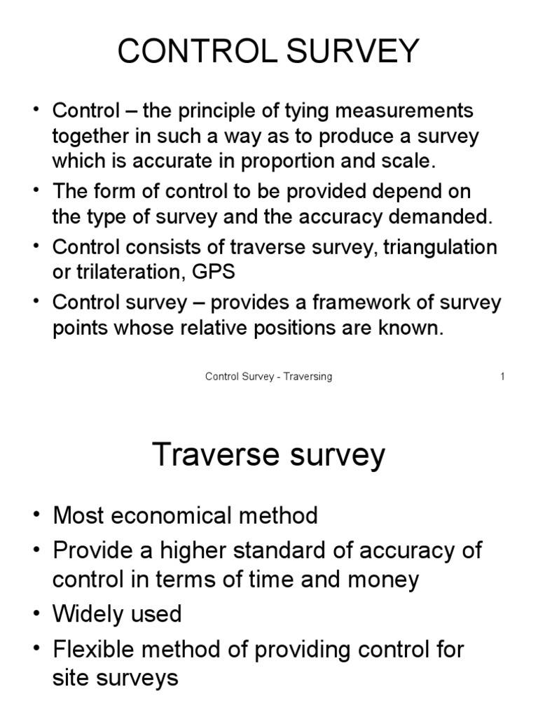 Traverse | Surveying | Accuracy And Precision