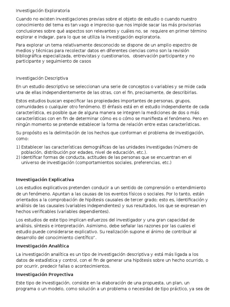 Investigación Exploratoria | PDF | Science | Conocimiento