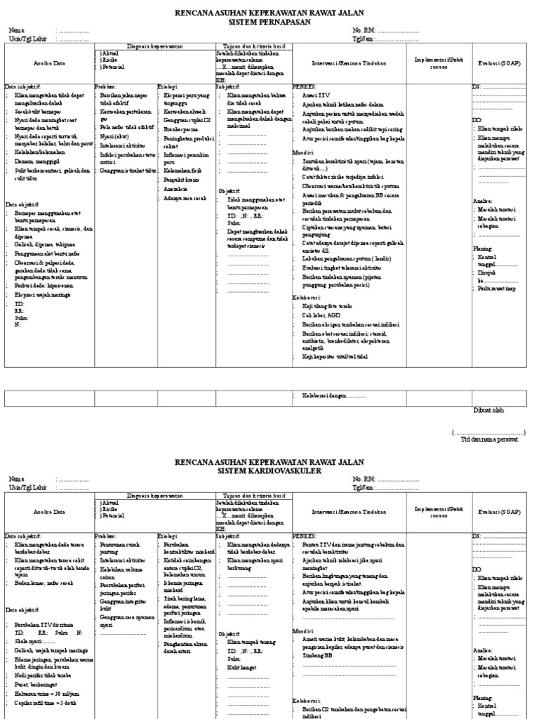Rencana Asuhan Keperawatan Rawat Jalan | PDF Rencana Asuhan Keperawatan Rawat Jalan | PDF