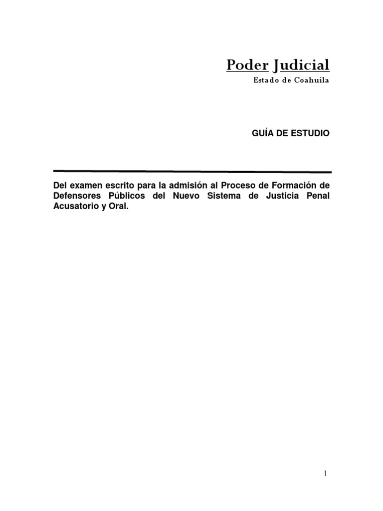 Temario para Examen Escrito de Defensor Publico | PDF | Evidencia (ley) | Derecho penal