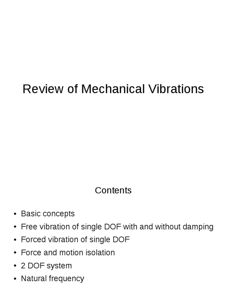 Module 1 | PDF | Resonance | Dynamics (Mechanics)