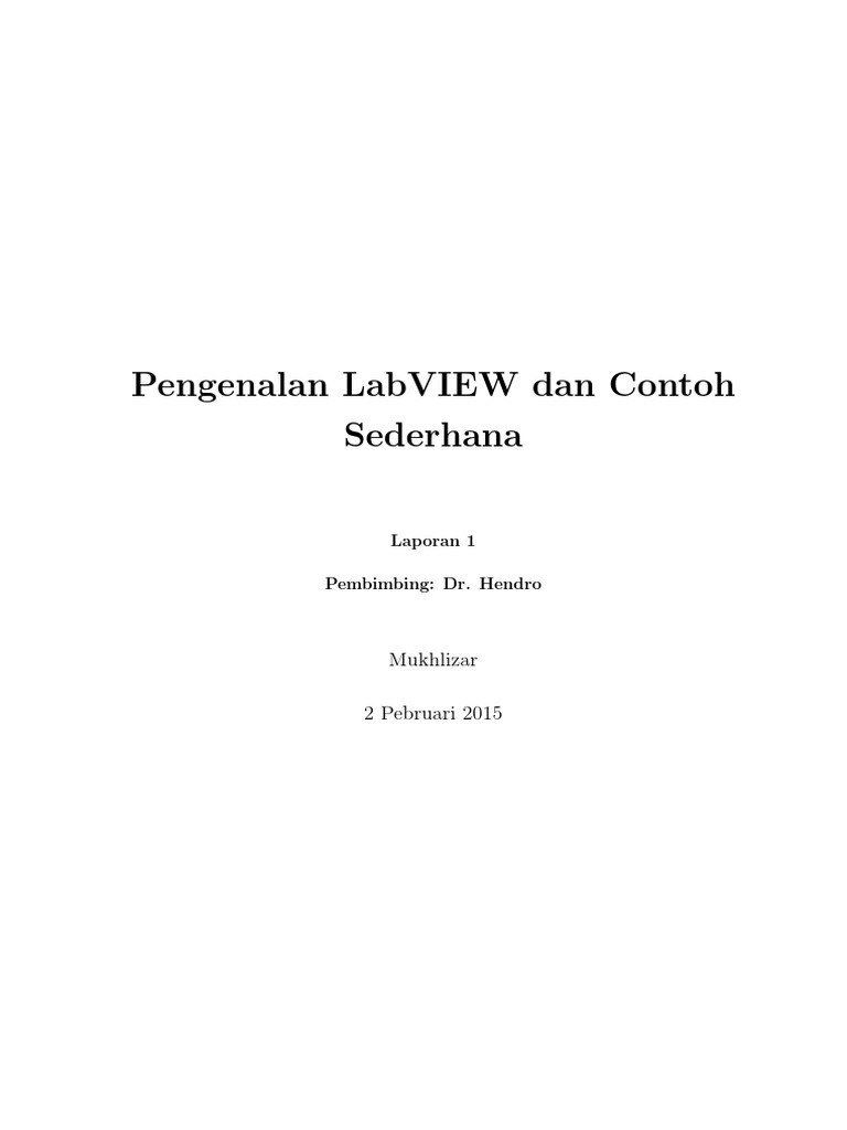Pengenalan LabVIEW | PDF | Komputer | Teknologi & Rekayasa