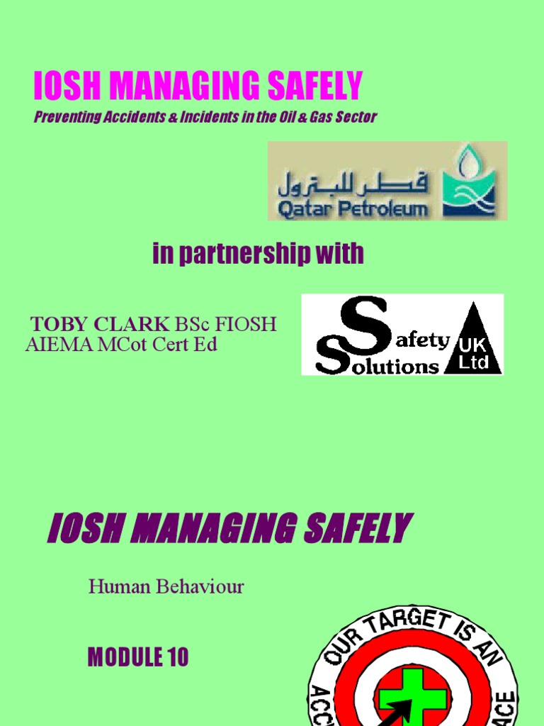 Iosh Managing Safely: in Partnership With | PDF | Business
