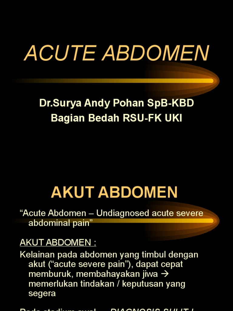 Akut Abdomen | PDF