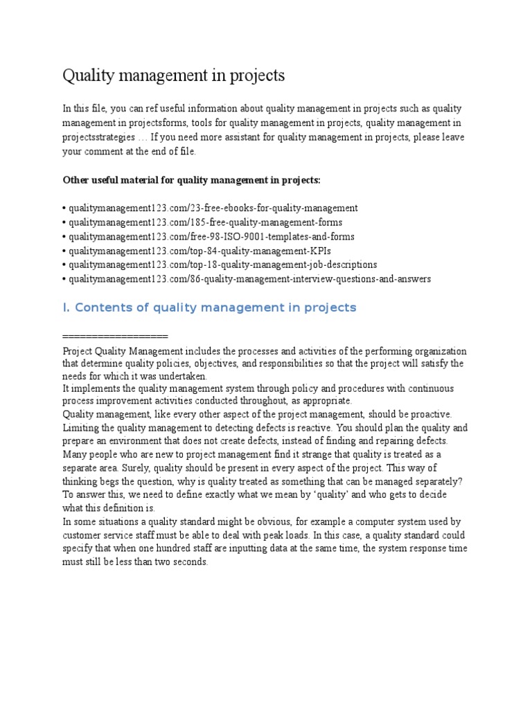 Quality Management in Projects | PDF | Scatter Plot | Histogram