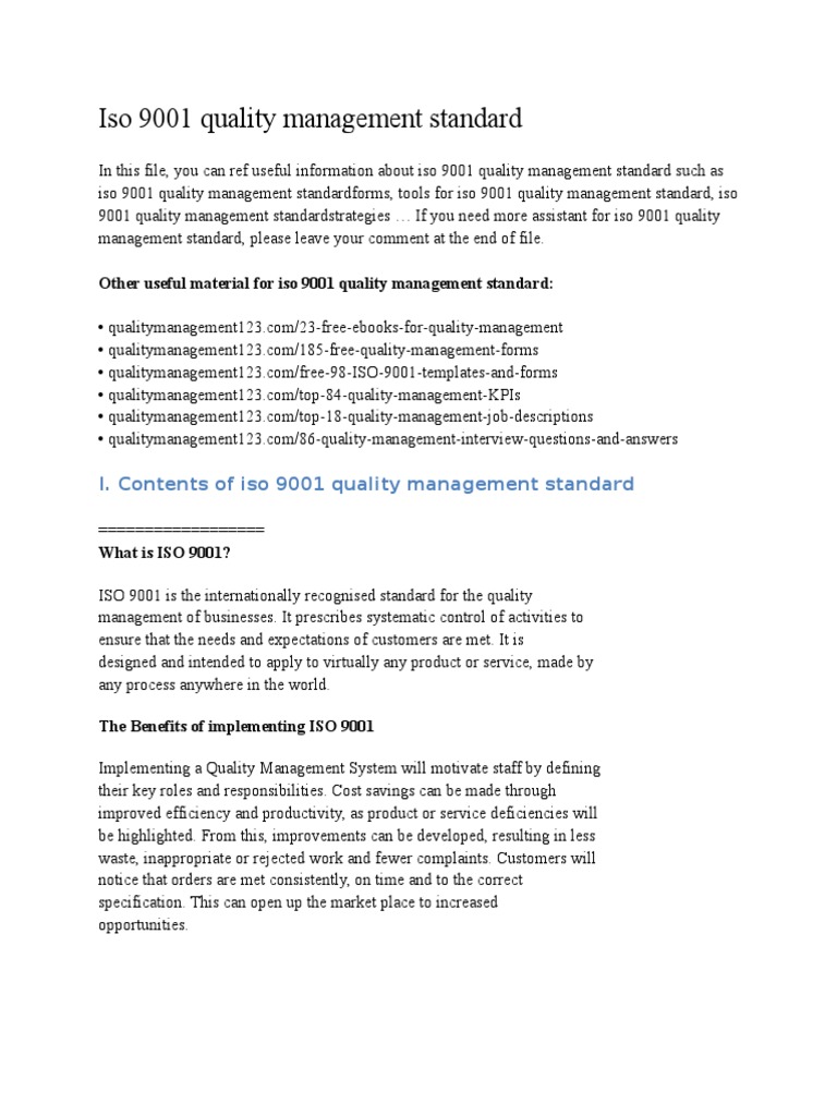Iso 9001 Quality Management Standard | PDF | Scatter Plot | Histogram