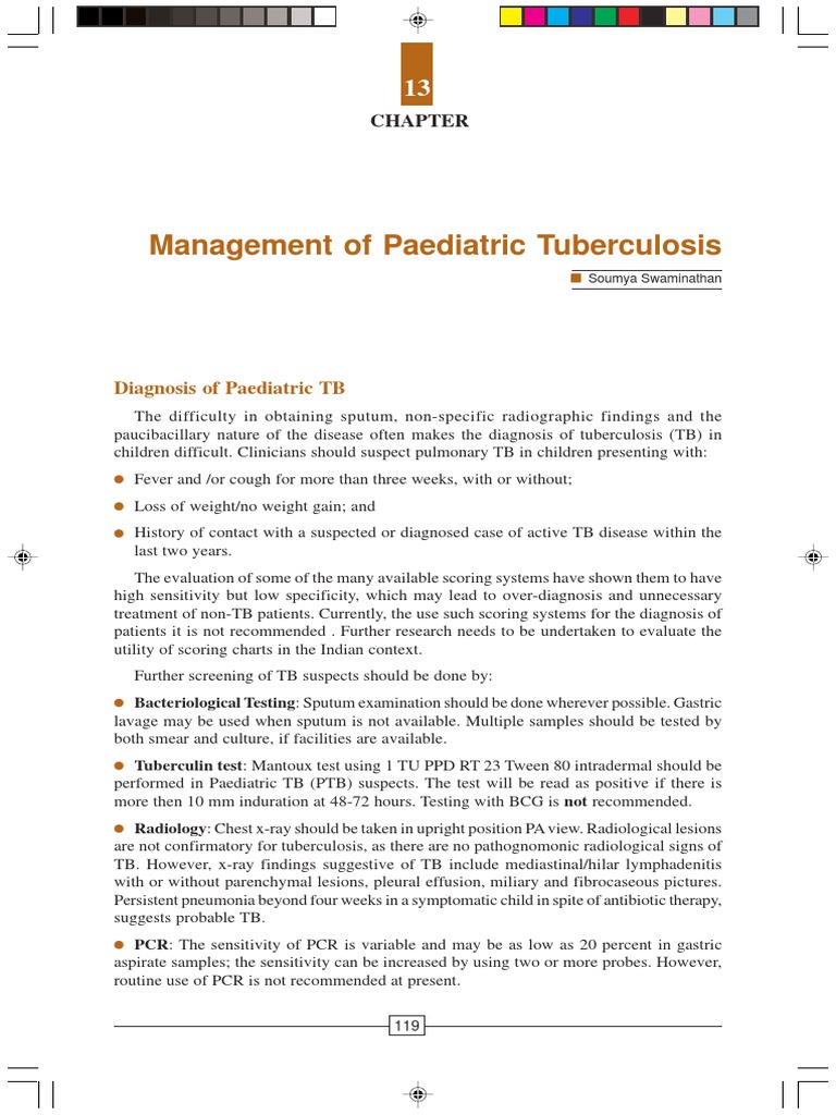 MX of Paediatric TB | Download Free PDF | Tuberculosis | Medical Treatments