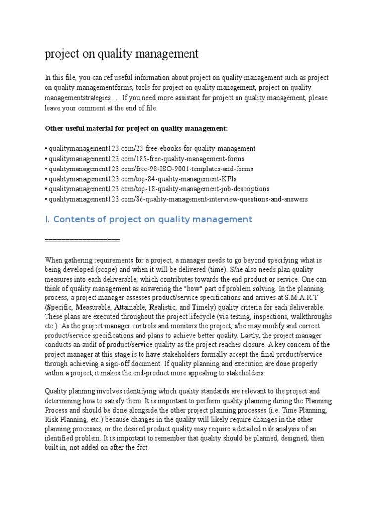 Project On Quality Management | PDF | Scatter Plot | Histogram