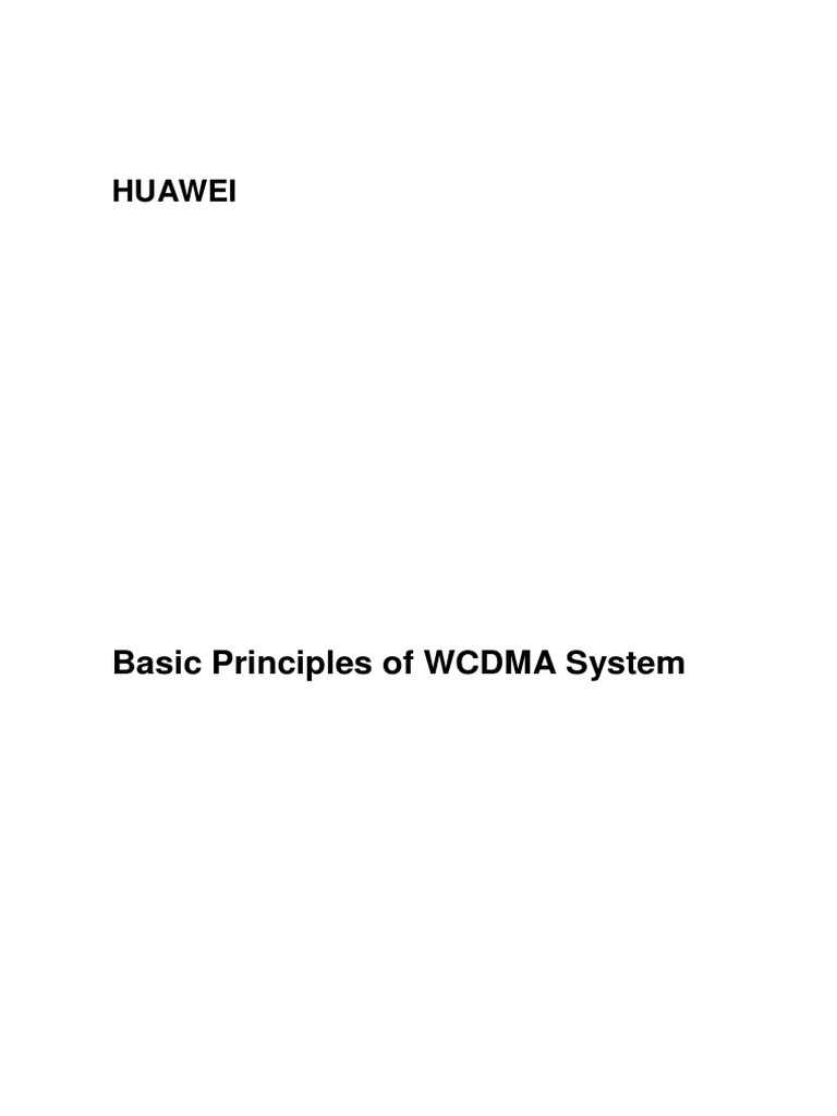 Basic Principles of WCDMA System PDF | PDF | 3 G | General Packet Radio Service