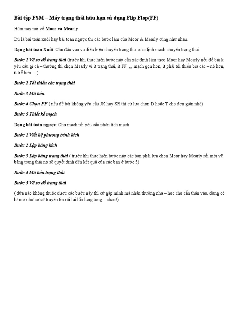 Bài tập FSM | PDF