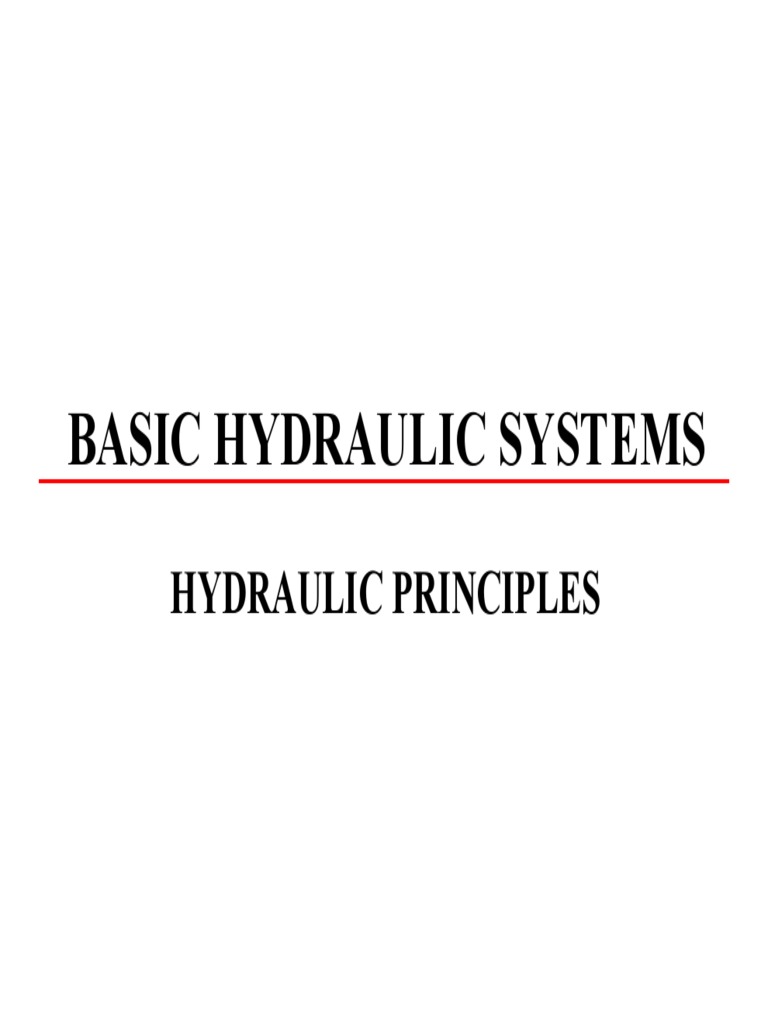 Hydraulic Systems Basics | PDF