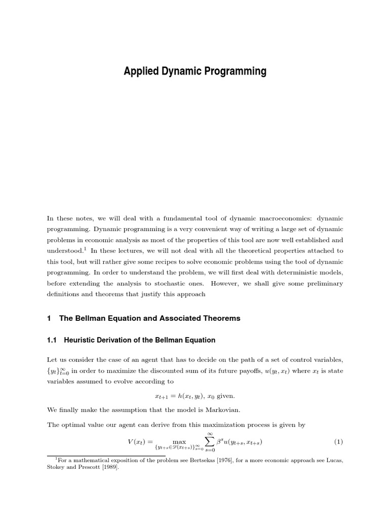 Dynamic Programming Value Iteration | PDF | Markov Chain | Mathematical Optimization