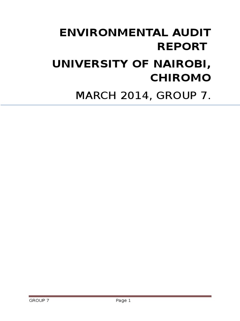 Environmental Audit Report | Pollution | Audit