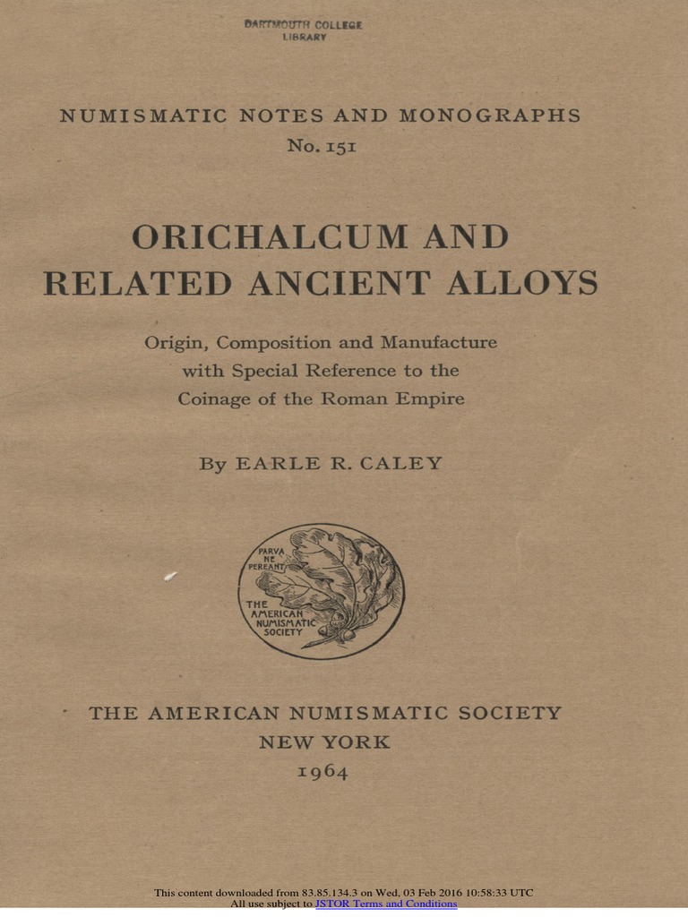 Orichalcum: Ancient Alloys Explored | PDF | Brass | Zinc