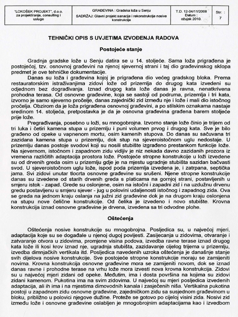 Primjer Glavnog Projekta PDF | PDF