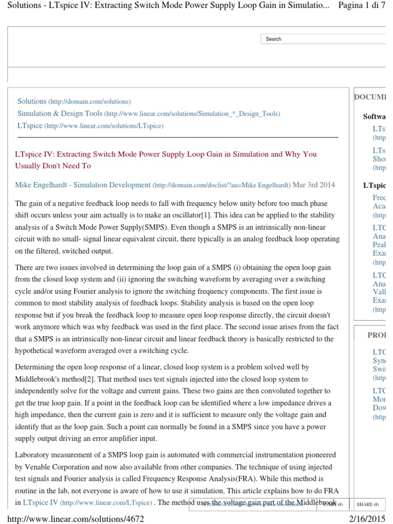 LT Spice Loop Gain | PDF