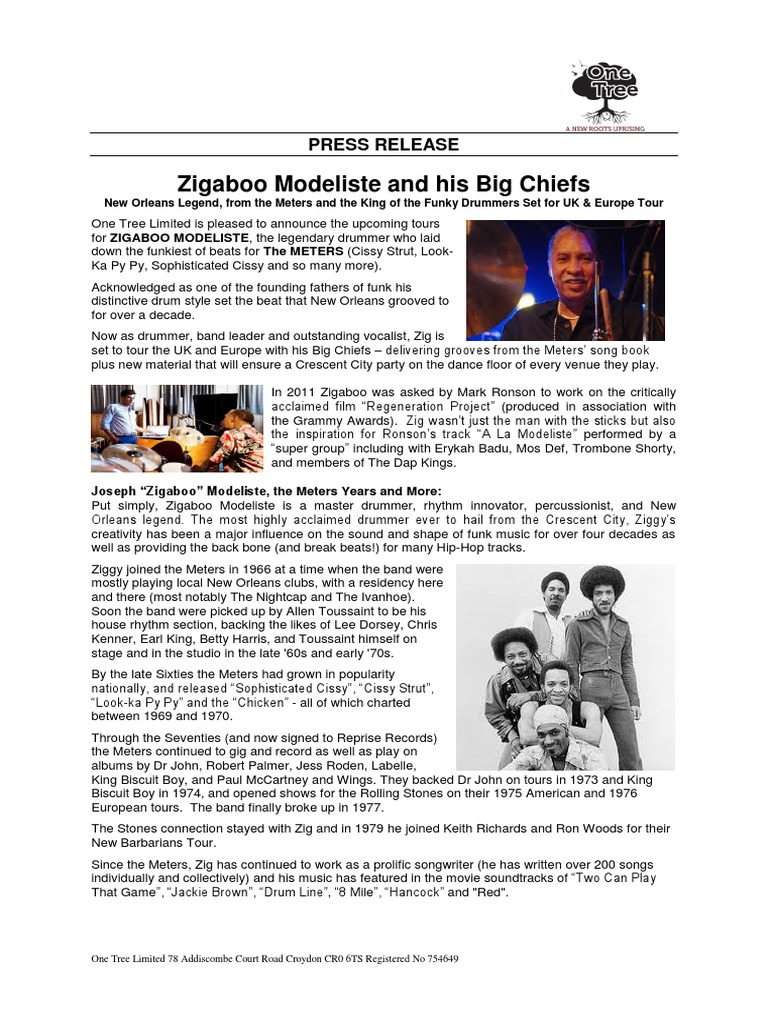 Zigaboo Modeliste | PDF | American Styles Of Music | American Music