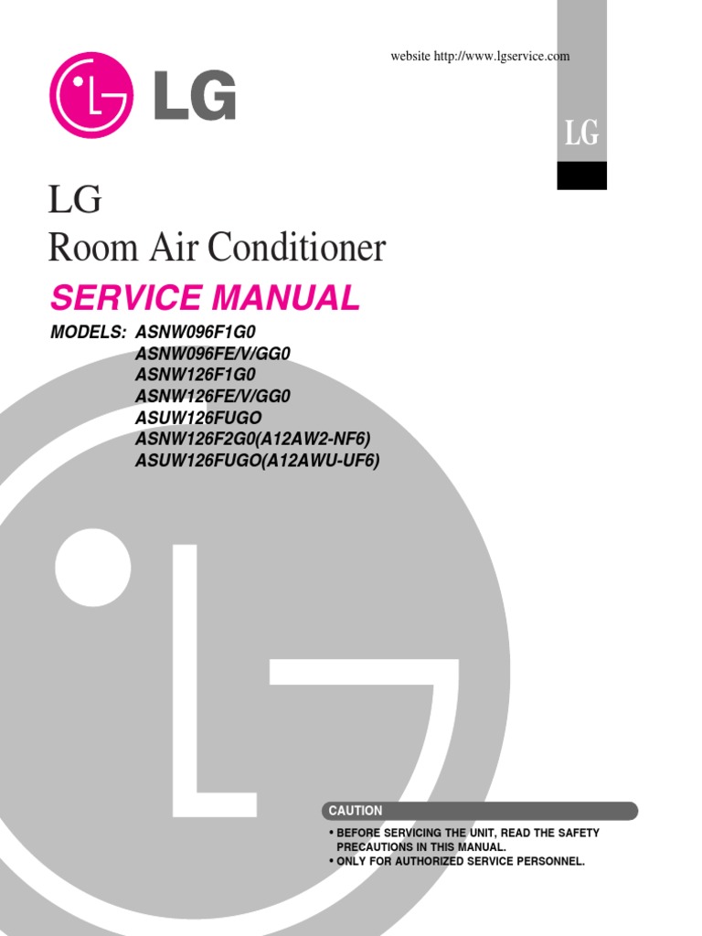 LG Air Conditioner Service Manual | PDF | Air Conditioning | Hvac