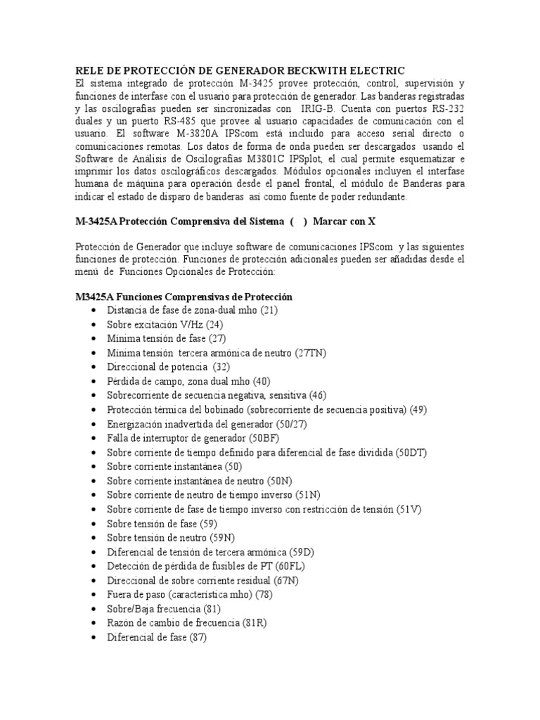 Beckwith M 3425 | PDF | voltaje | Software