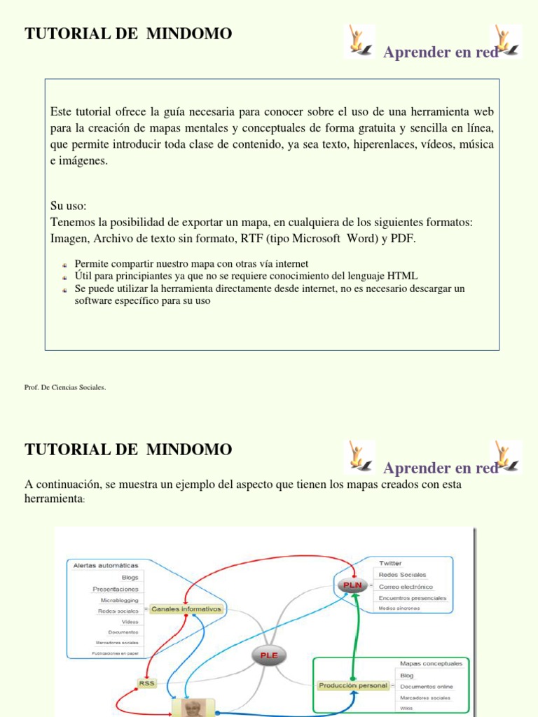 Tutorial de Mindomo | PDF | Hipervínculo | Internet
