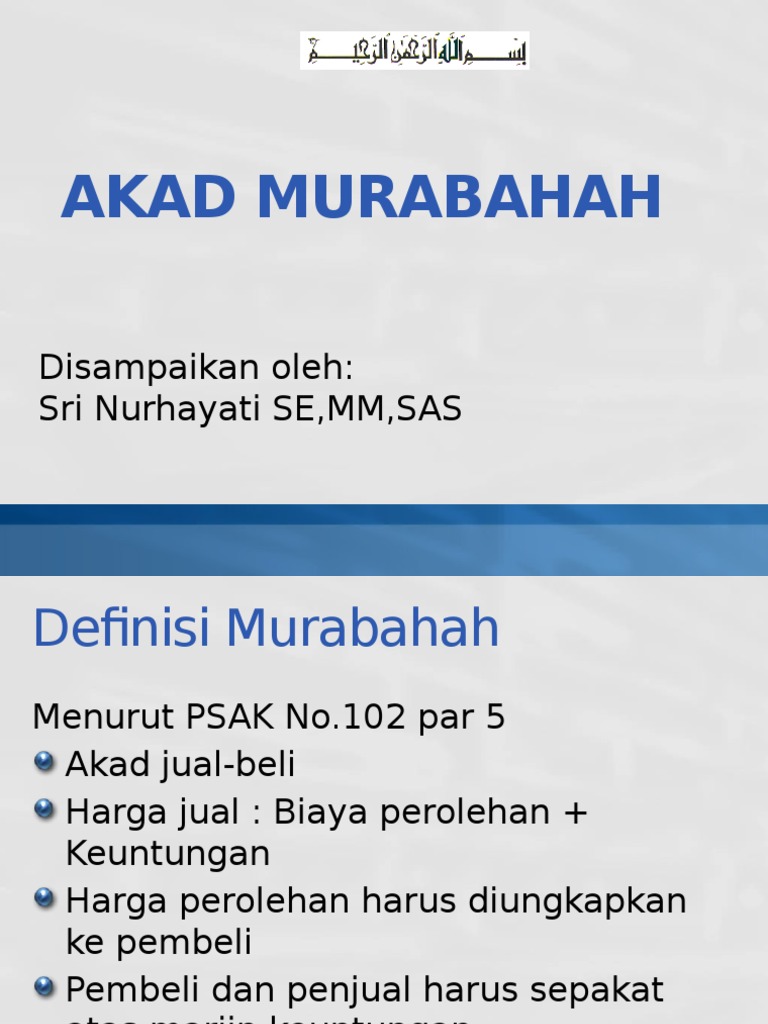 Akad Murabahah | PDF