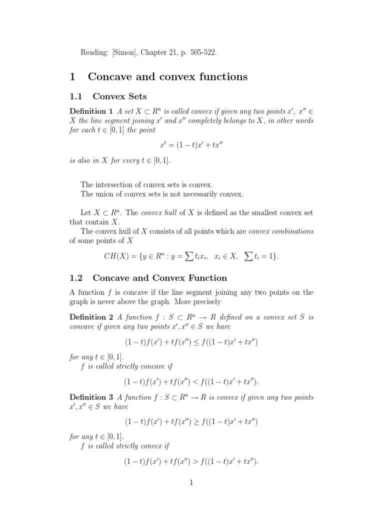 Calculus Criterion For Concavity | PDF | Monotonic Function | Convex Set