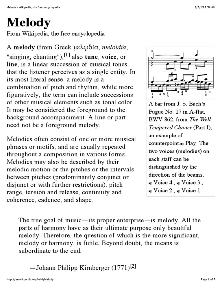 Melody | Melody | Elements Of Music