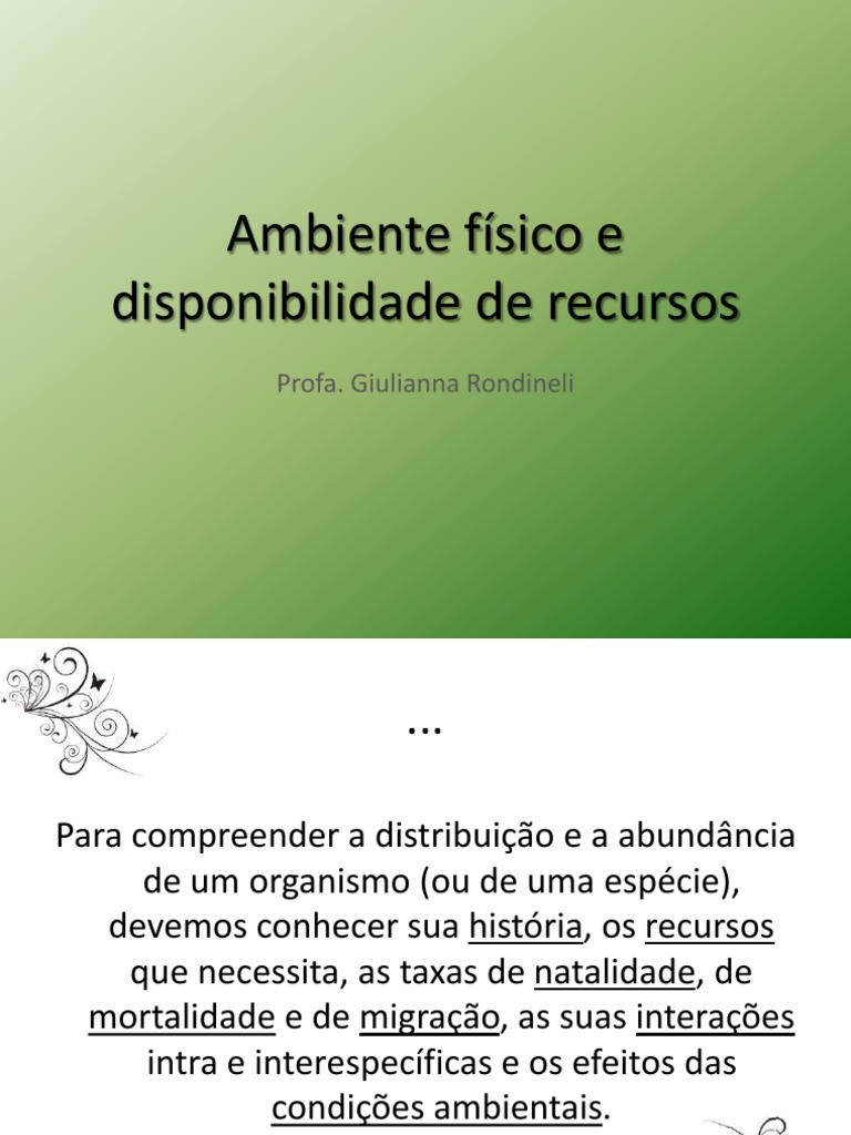 02 - Ambiente Físico e Recursos | PDF