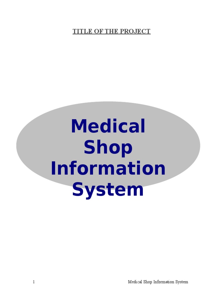 Medical Shop Management System Overview | PDF | Microsoft Sql Server ...
