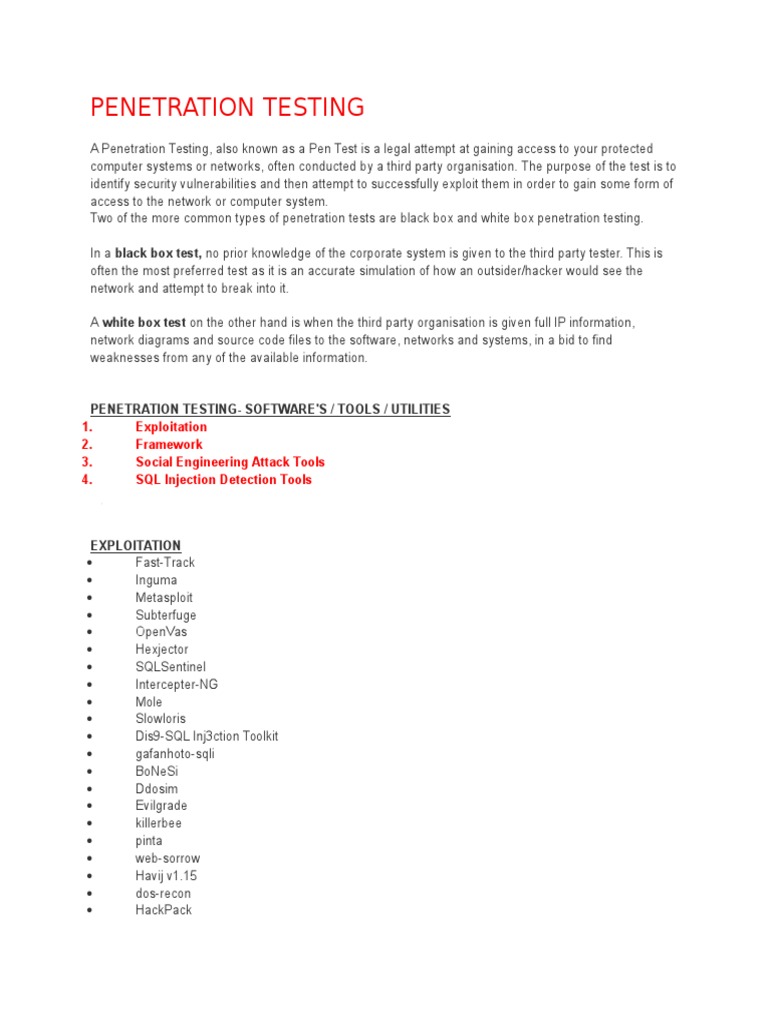 Penetration Testing | PDF | Penetration Test | Cyberspace