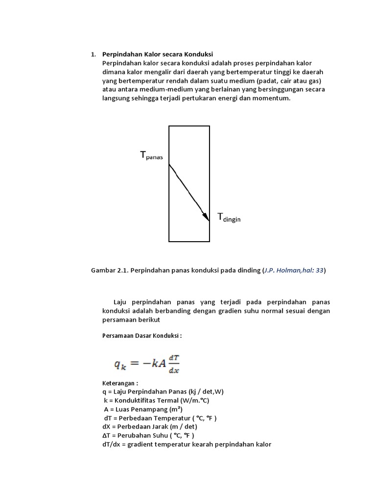Rumus Perpindahan Panas Secara Konduksi Kelompok 2 | PDF