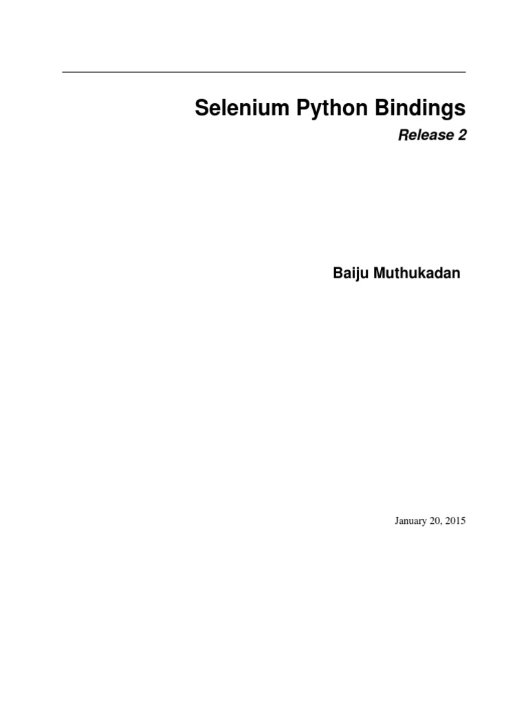 Automation Pdf Selenium Software Software Engineering