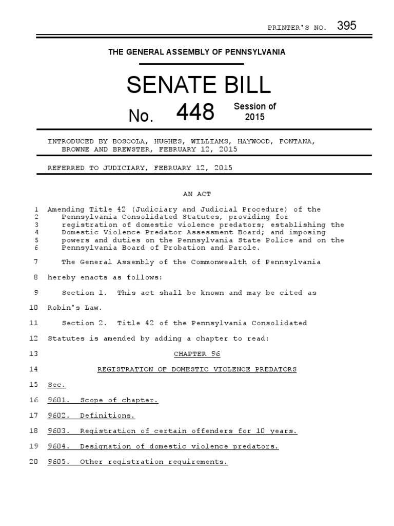 SB 448 | PDF | Victimology | Probation