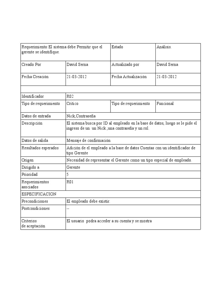 Ejemplos de Requerimientos de Software | PDF