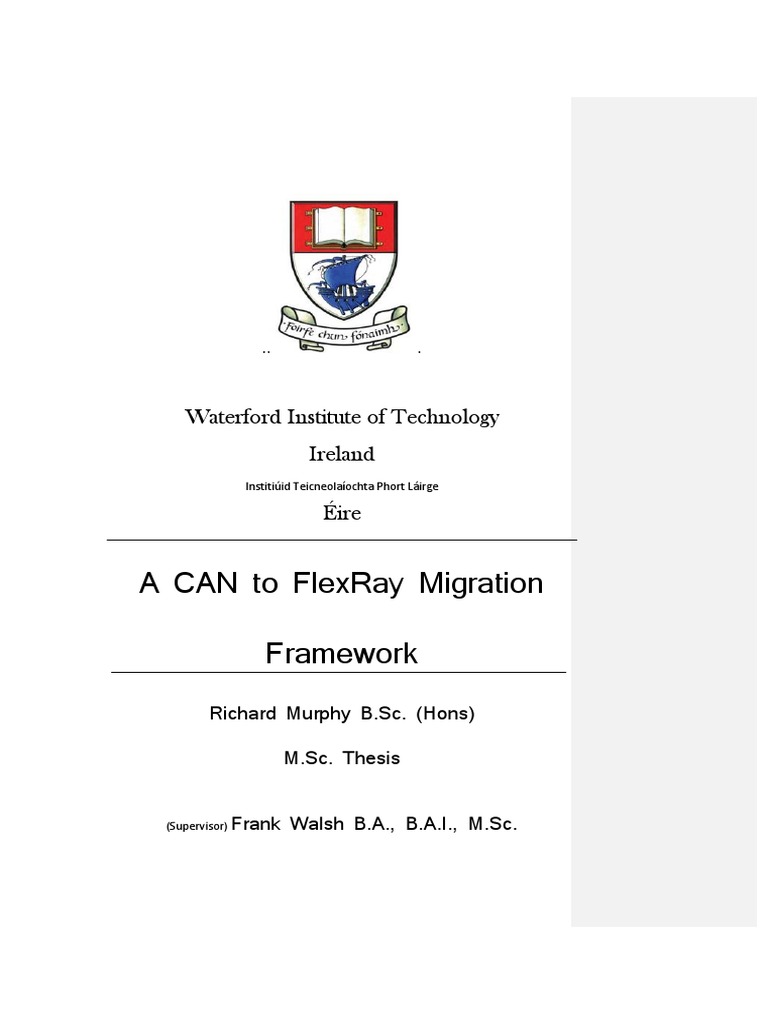 A CAN To FlexRay Migration Framework | PDF | Network Topology | Computer Network
