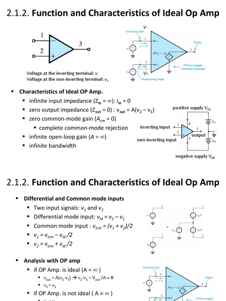 Chapter 2 OP Amp 2-1 | PDF | Operational Amplifier | Amplifier